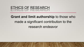 Characteristics, Processes and Ethics of Research.pptx
