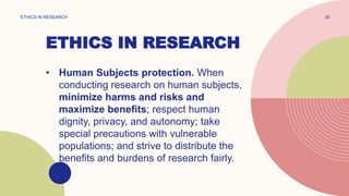 CHARACTERISTICS, PROCESSES AND ETHICS OF RESEARCH.pptx