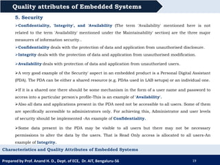 Characteristics and Quality Attributes of Embedded System | PDF