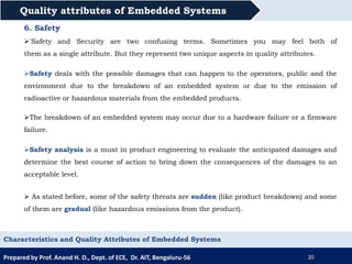 Characteristics and Quality Attributes of Embedded System | PDF
