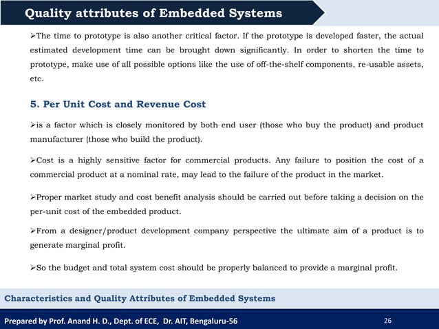 Characteristics And Quality Attributes Of Embedded System Pdf Computing Technology And Computing