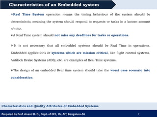 Characteristics and Quality Attributes of Embedded System | PDF ...
