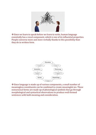 Language and Characteristics of Human Language | PDF