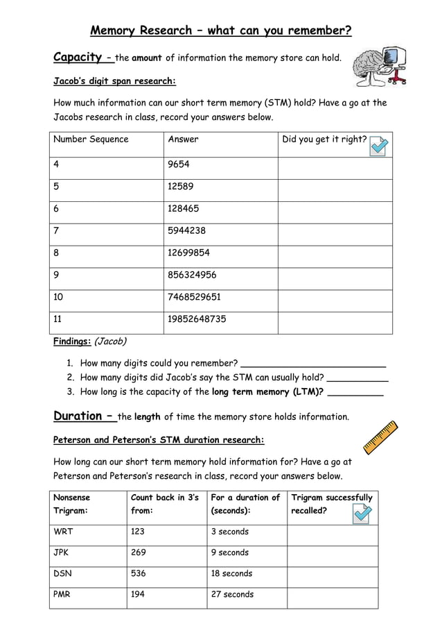 Characteristics worksheet | PDF