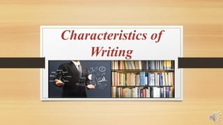 Characteristics of writing at work | PDF