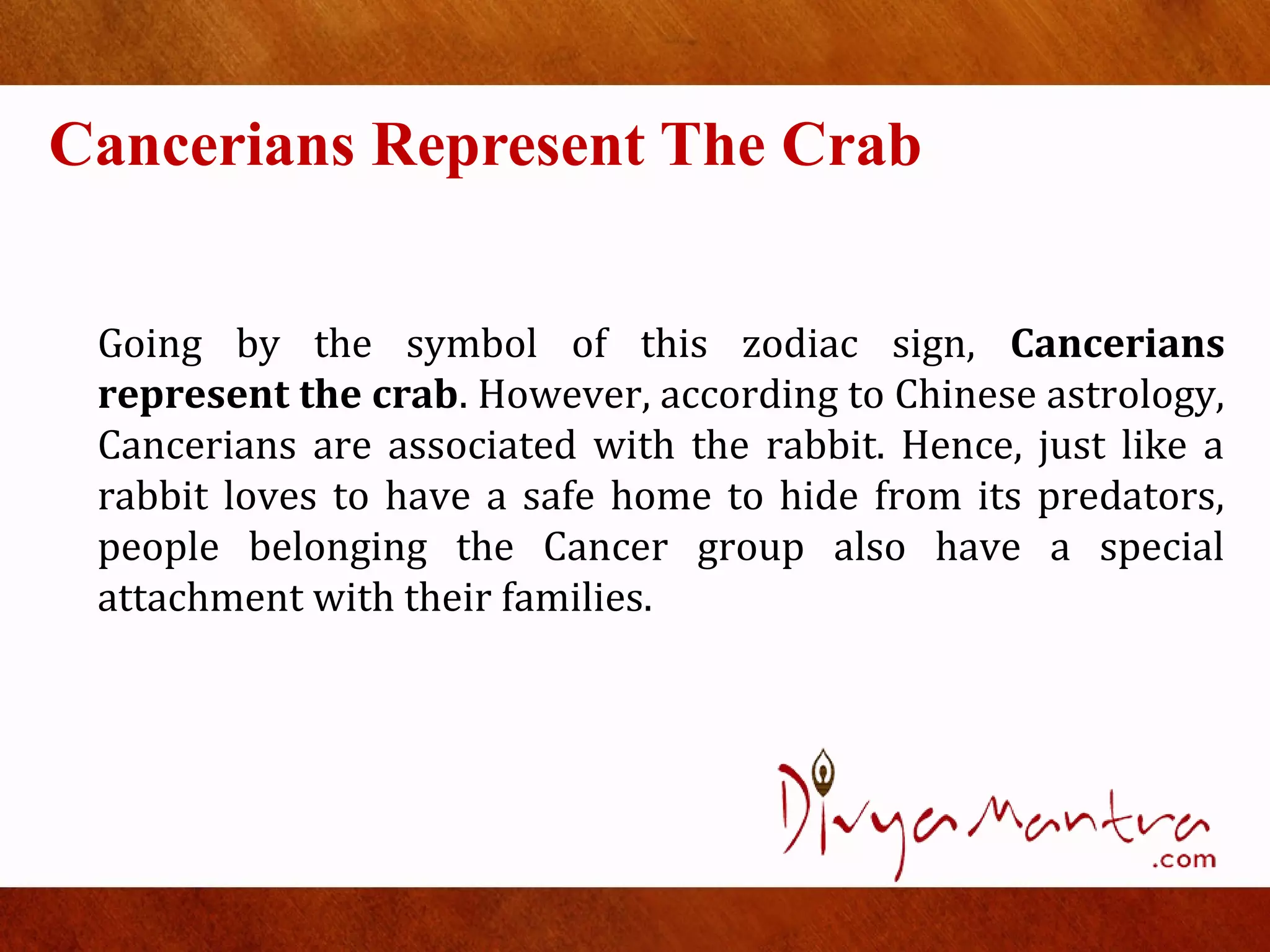 Characteristic traits of cancerians | PPT