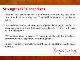 Characteristic traits of cancerians | PPT