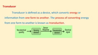 Characteritics of Transducers,types,appl | PPT