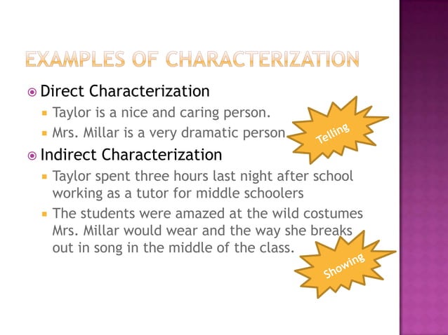 Characterization | PPTX