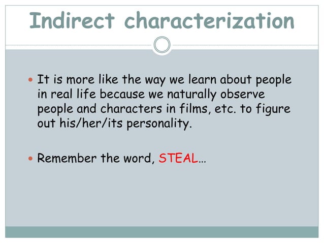 Characterization 10th grade | PPT | Fiction | Books and Literature