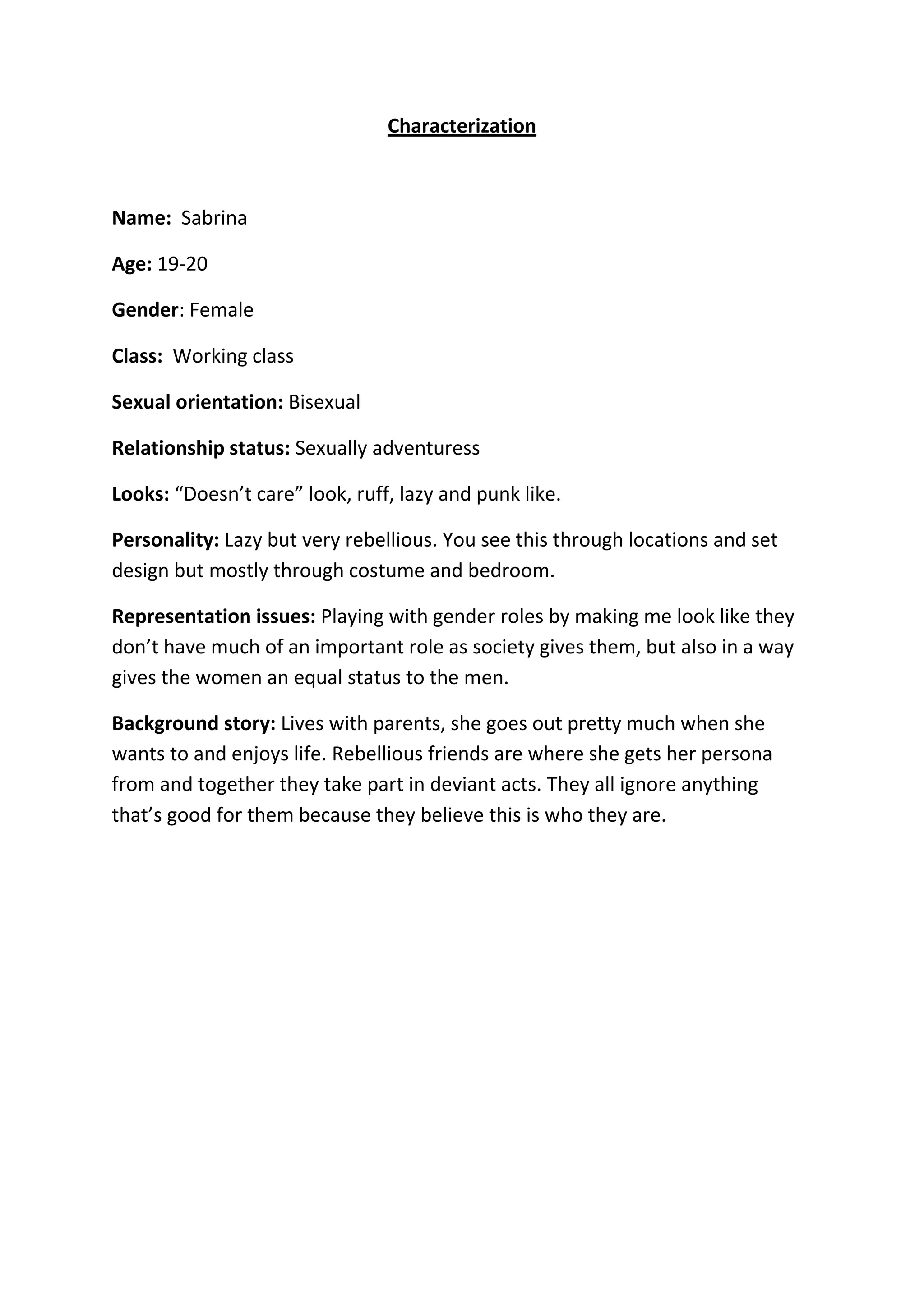 Characterization | PDF