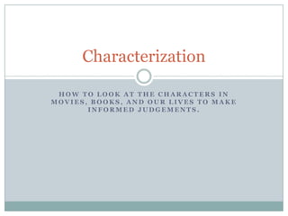 Characterization | PPT