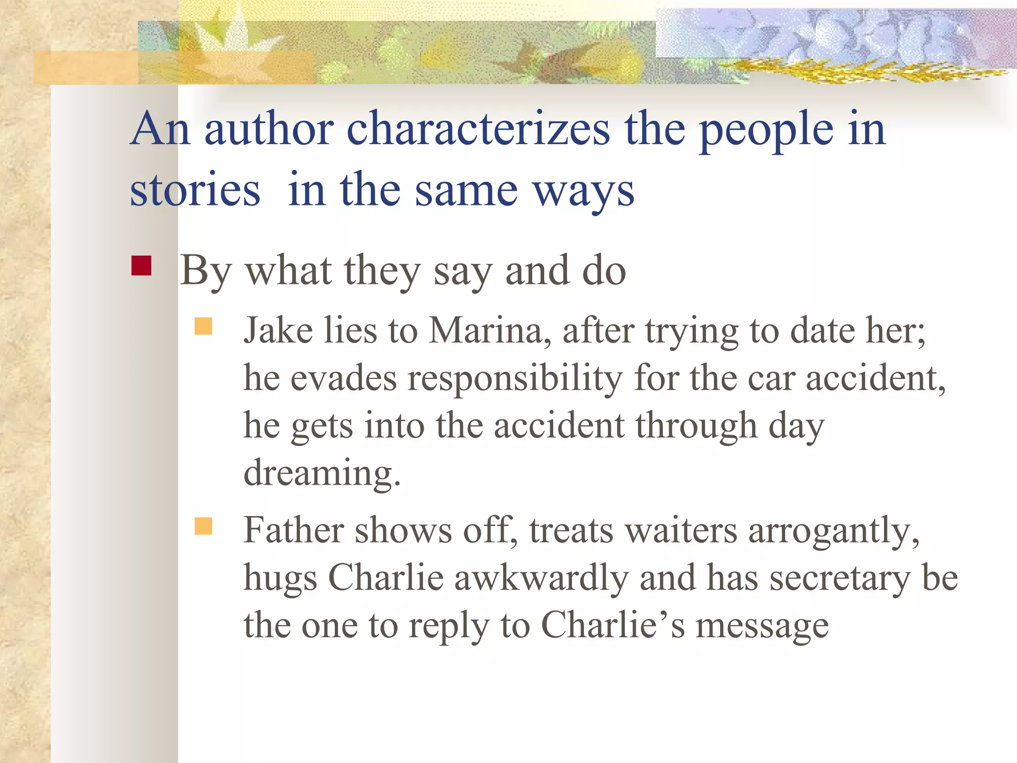 Characterization | PPT