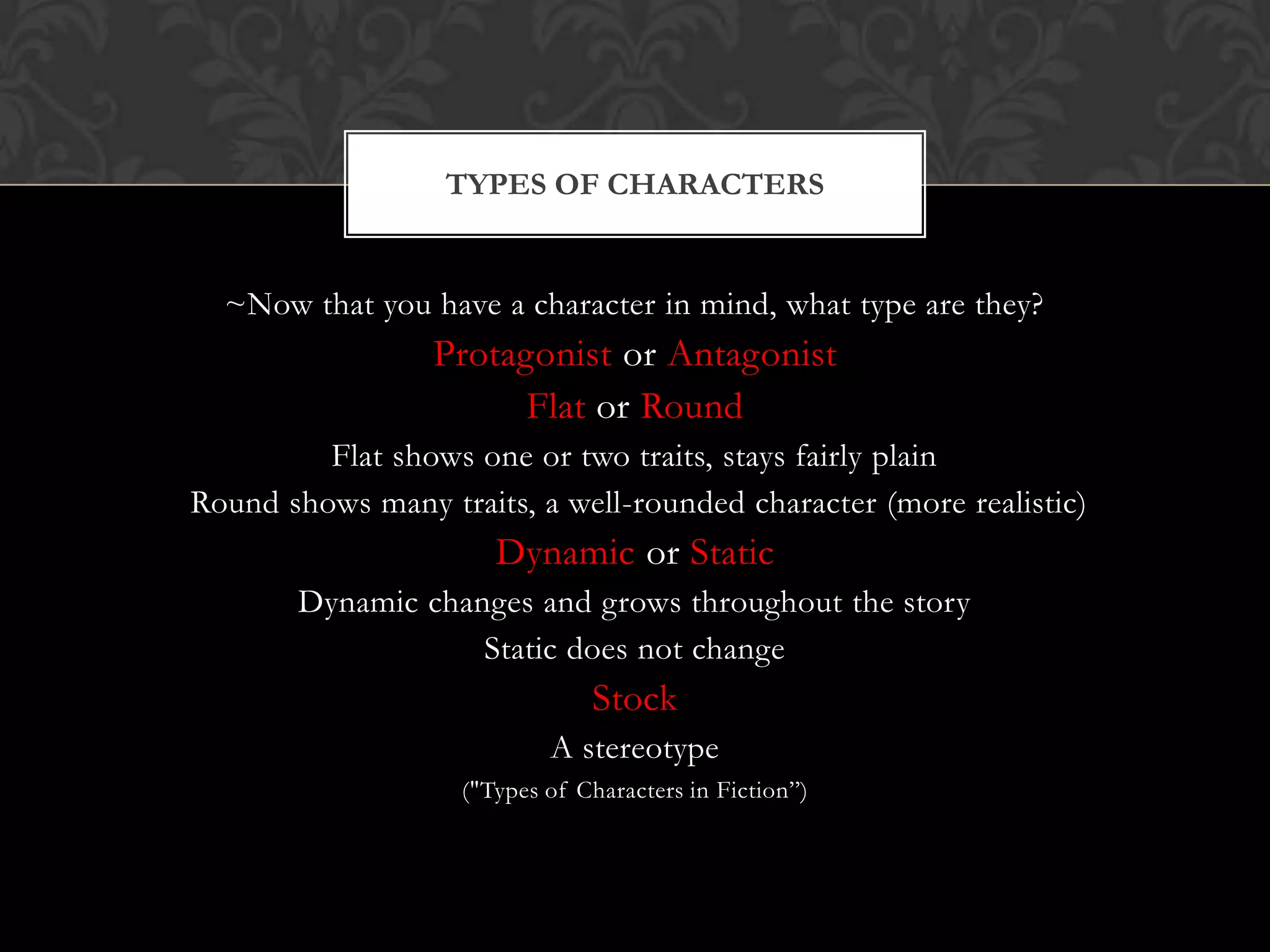 Characterization | PPTX