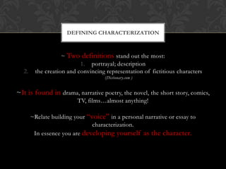 Characterization | PPTX