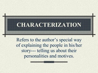 Characterization | PPT