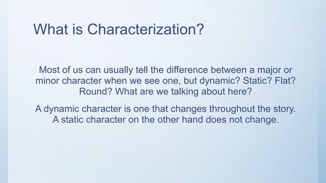 Characterization | PPT