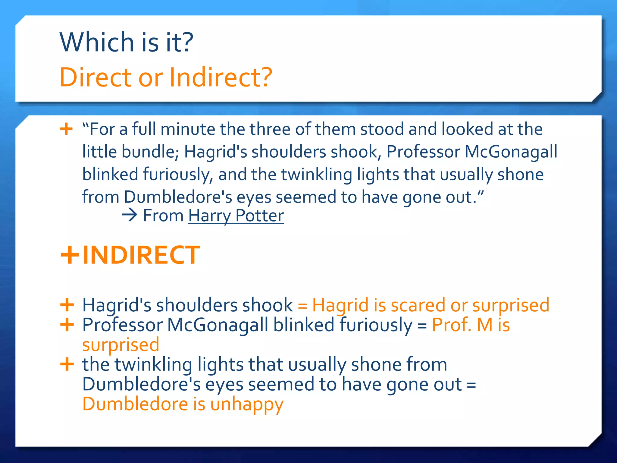 Characterization Presentation | PPTX