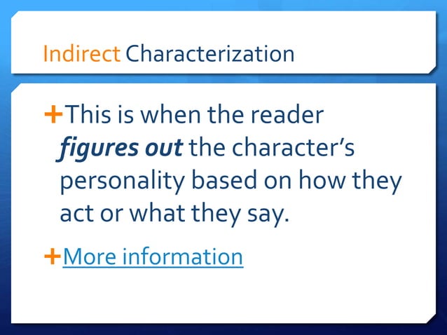 Characterization Presentation | PPT