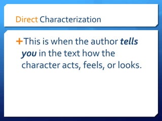 Characterization Presentation | PPT