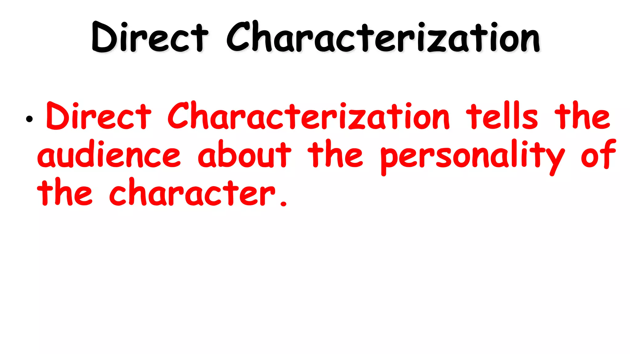 Characterization | PPTX