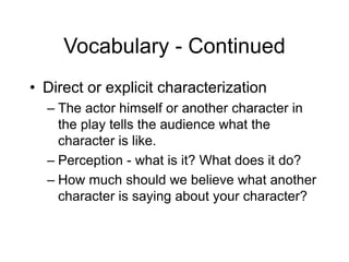 BUILDING A CARACTER CHARACTERZATION12345 | PPT