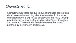 Characterization powerpoint presentation | PPTX