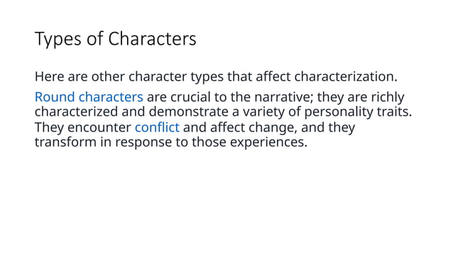 Characterization powerpoint presentation | PPT