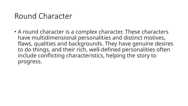 Characterization powerpoint presentation | PPT | Free Download