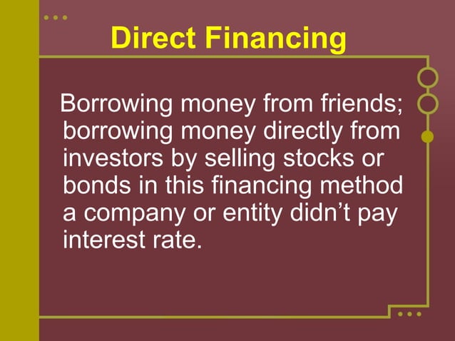 Direct and Indirect Financing | PPT