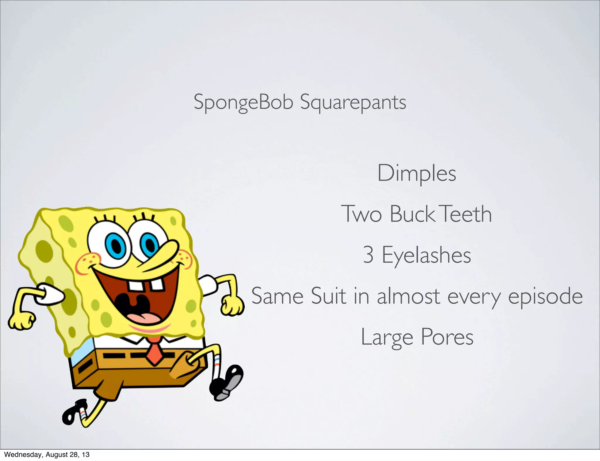Characterization sponge bob | PDF