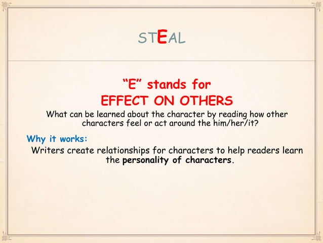 Characterization steal method | PPTX