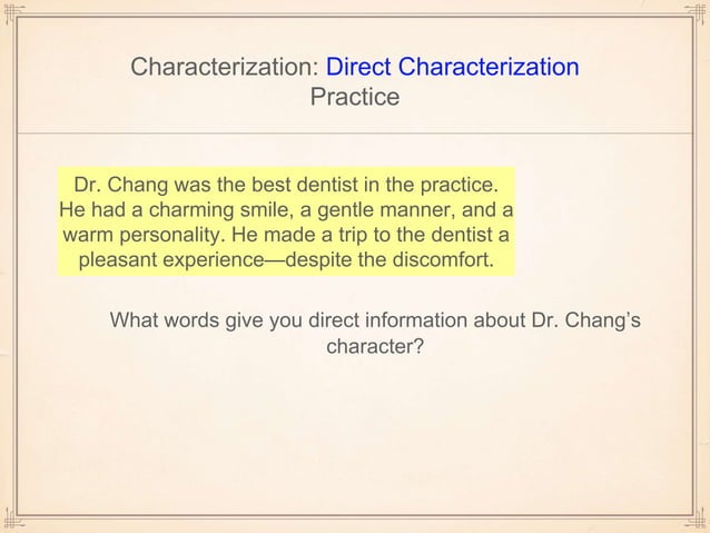 Characterization steal method | PPTX