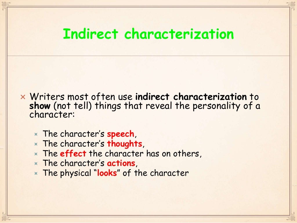 Characterization steal method