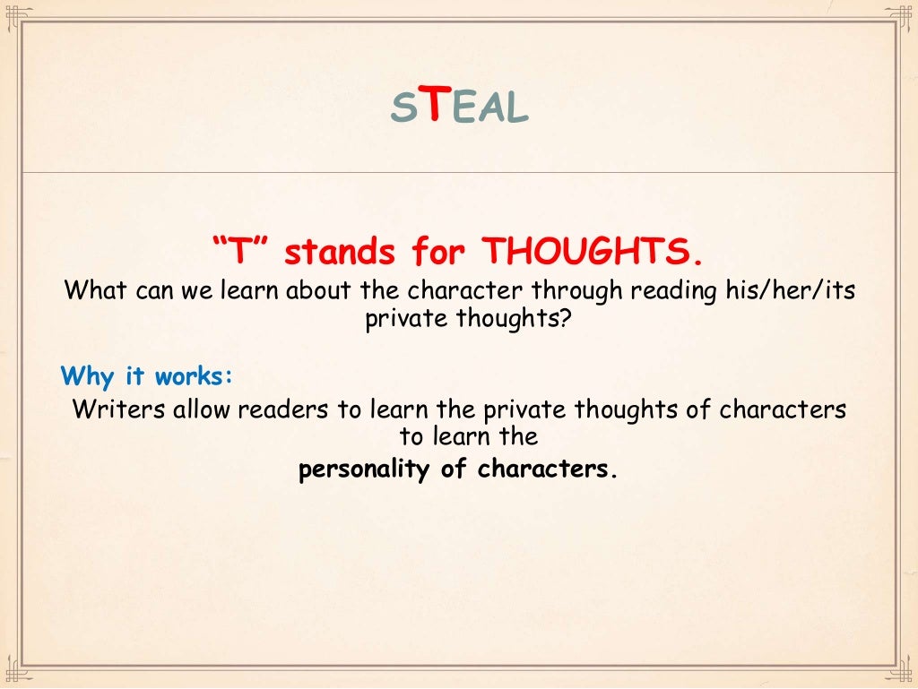 Characterization steal method