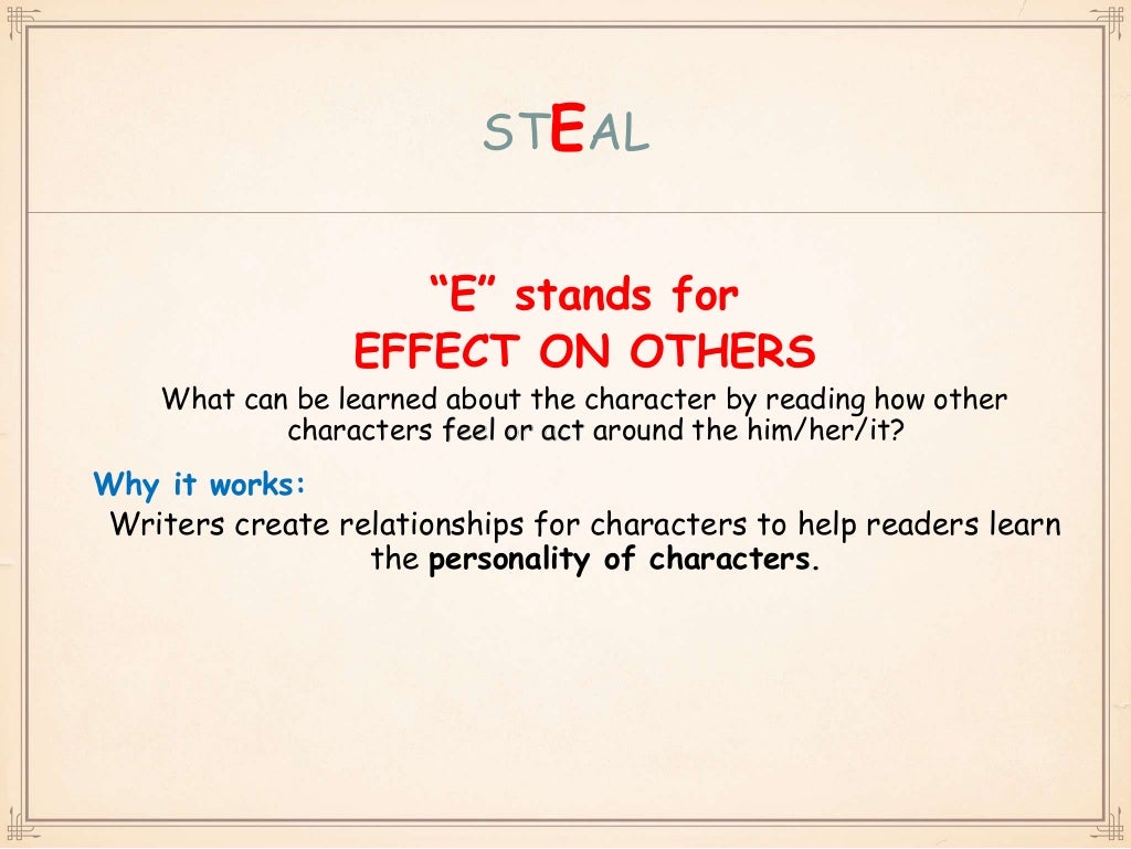 Characterization steal method