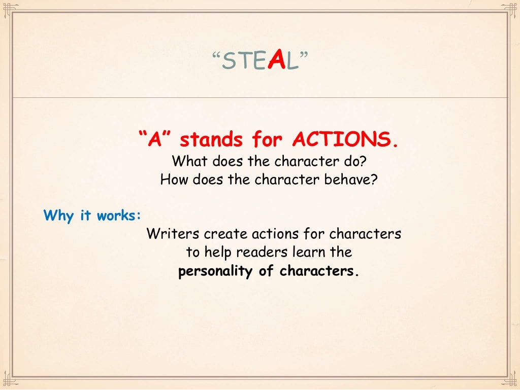Characterization steal method