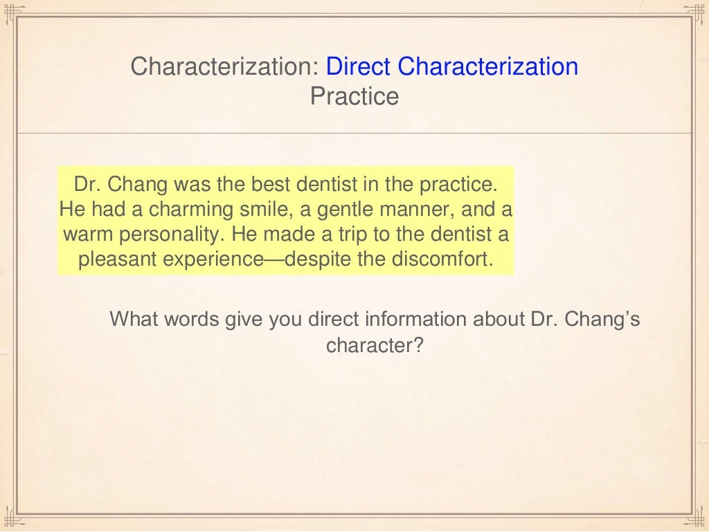 Characterization steal method