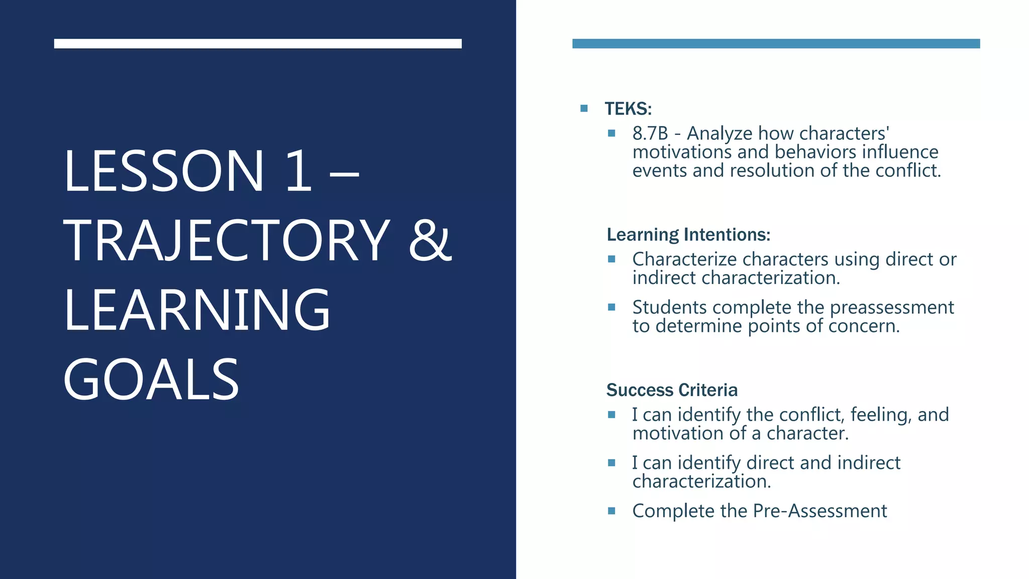 Characterization ELA 8 | PPTX