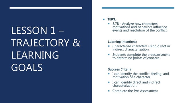 Characterization ELA 8 | PPTX