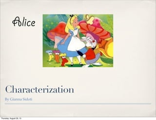 Characterization alice in wonderland copy | PPT