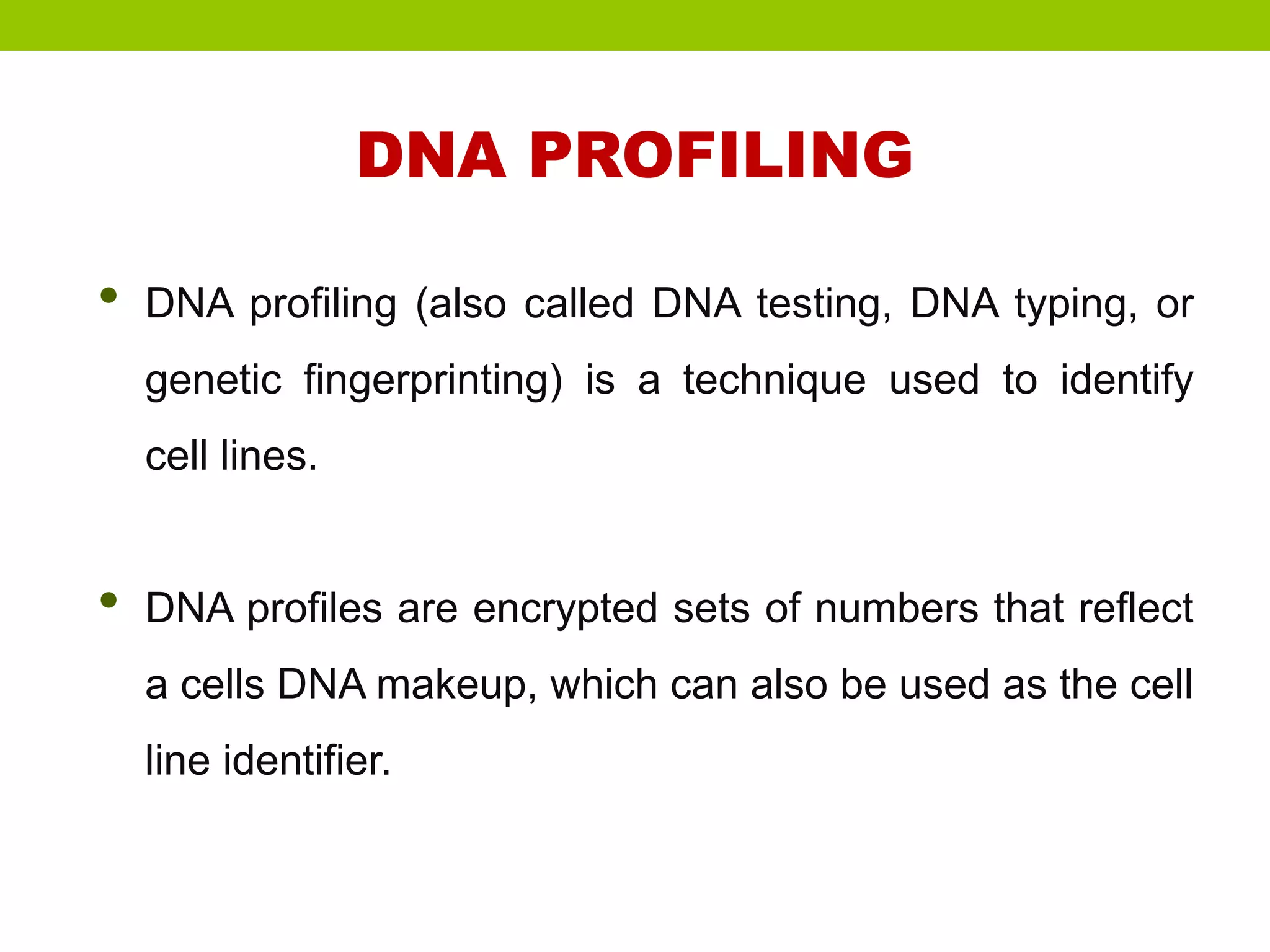 Characterization of cell line by Cell morphology, Chromosome analysis ...