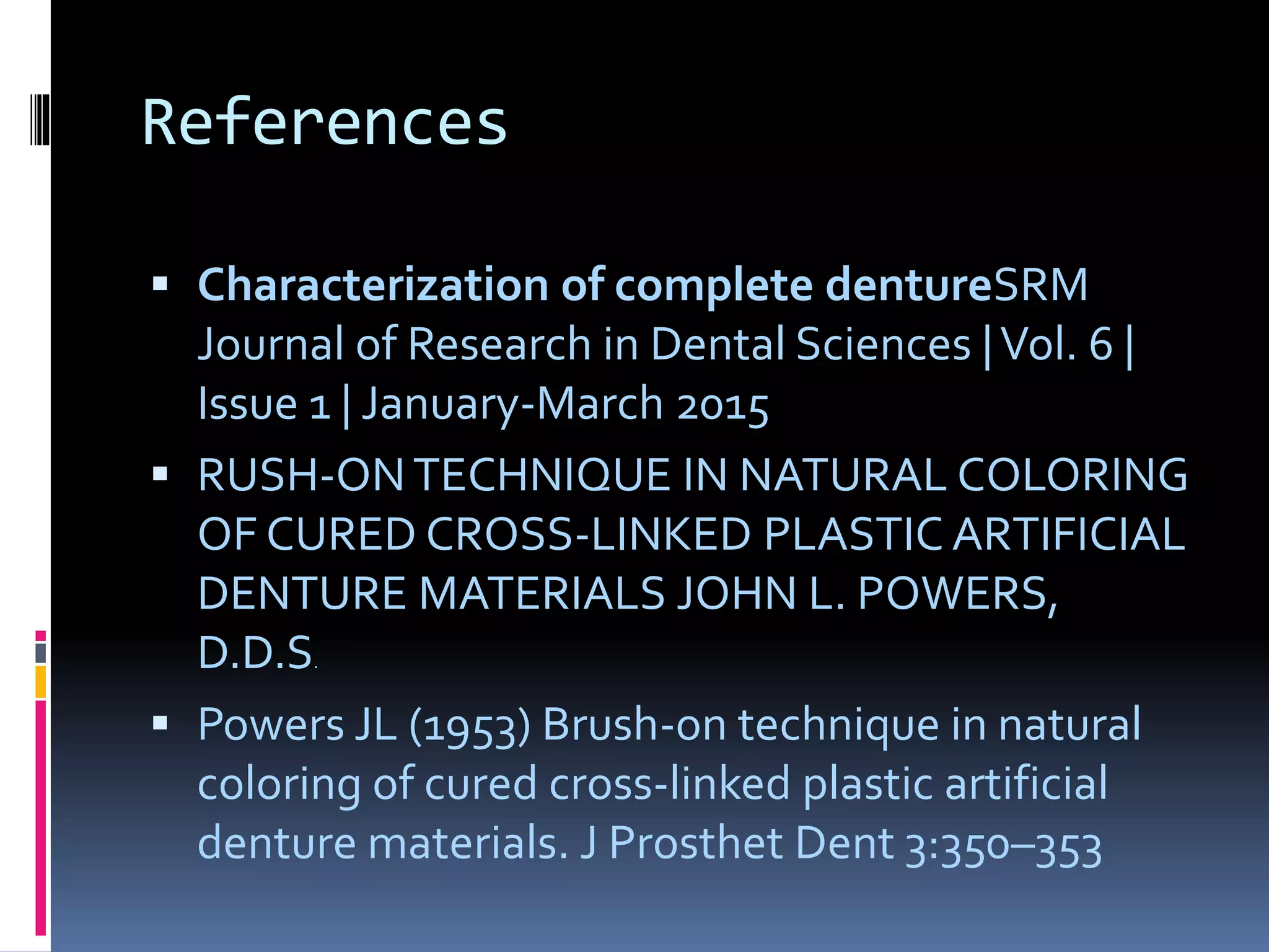 Characterization of complete denture | PPTX