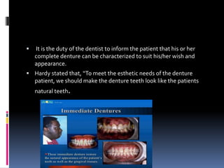 Characterization of complete denture | PPTX