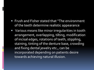 Characterization of complete denture | PPTX