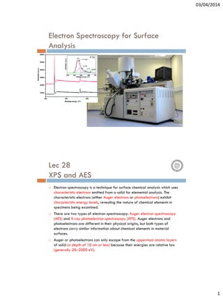 Characterization of materials lec 26 29 | PDF