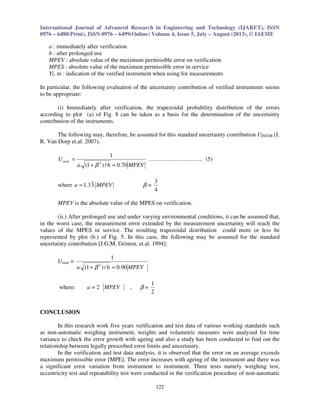 Characterization of measurement error and uncertainty in working ...