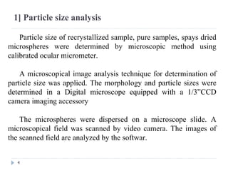 Characterization of microspheres | PPT