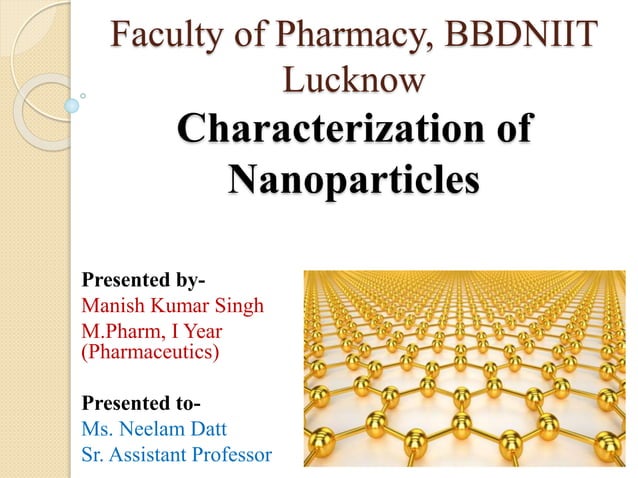 characterization of Nanoparticles note.pdf | Chemistry | Science