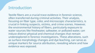 Characterization of Physical and Chemical Changes in Textile Fibres ...